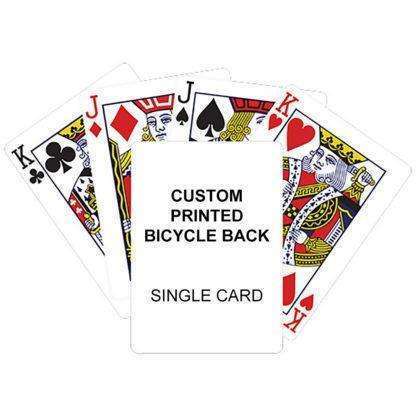 Custom Printed Cards Back (Bicycle) Single Card - PRINT ON MAGIC
